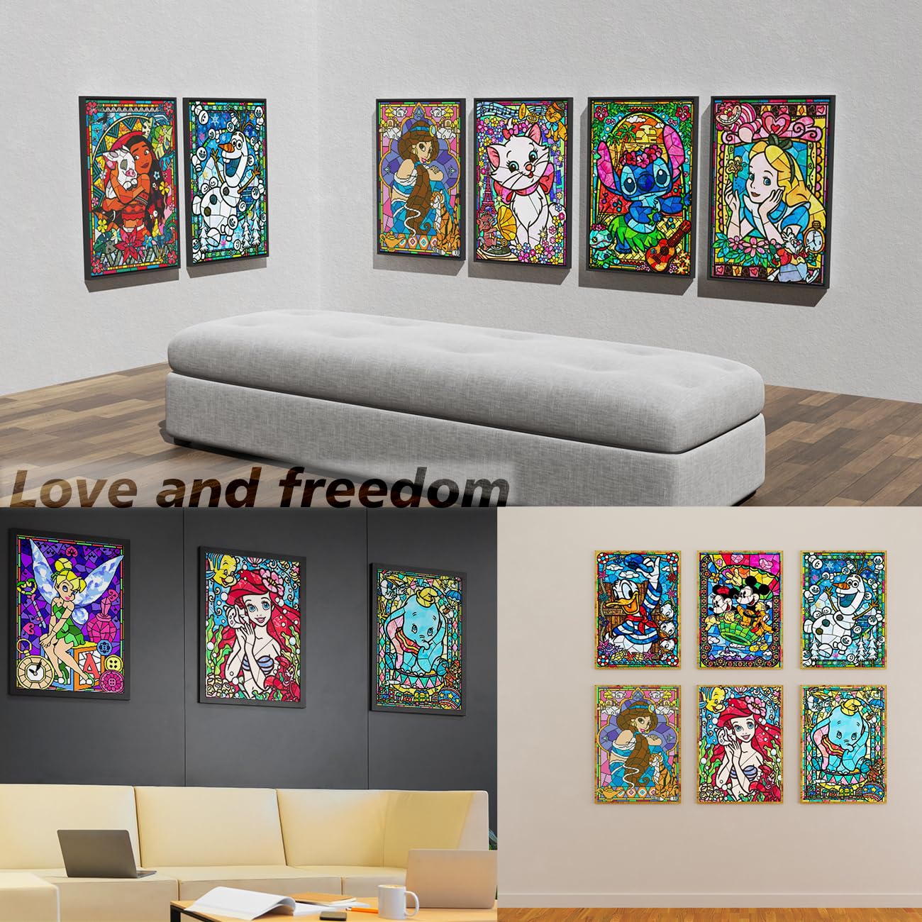 FFPTBNYX 12 Pack Full Drill Diamond Painting Kits for Adults&Beginners 5D DIY 12PCS Diamond Art Kits Paint with Round Diamonds and Gems for Home Wall Decor Gifts(11.8''x15.7'')