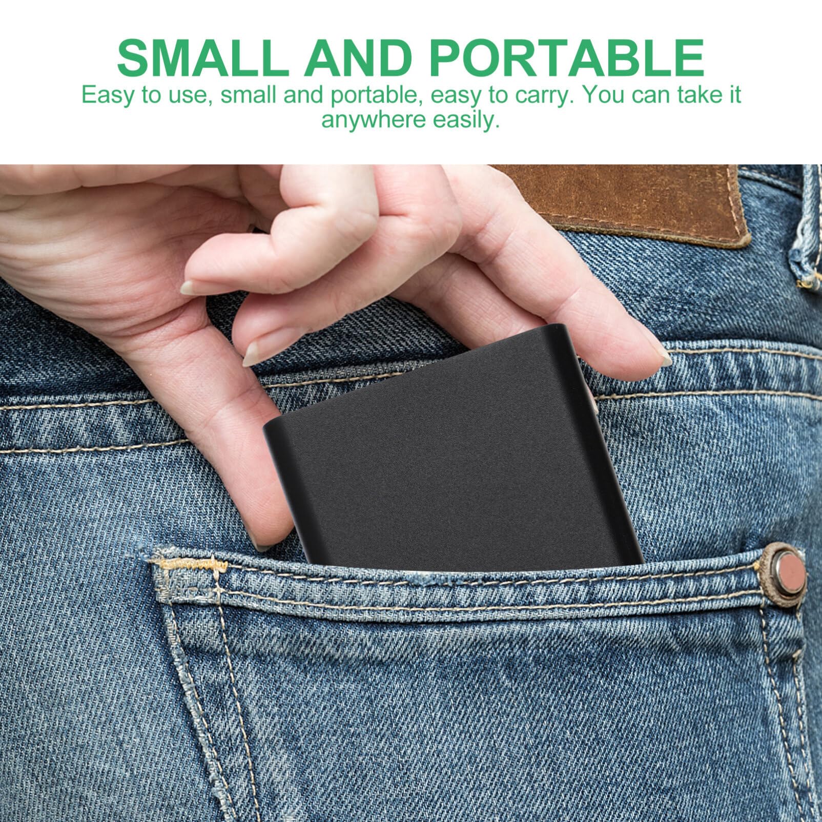 UKCOCO SSD Solid State Drive External Portable Hard Drive Hard Drive Portable USB HDD External Hard Disk Durable 64GB