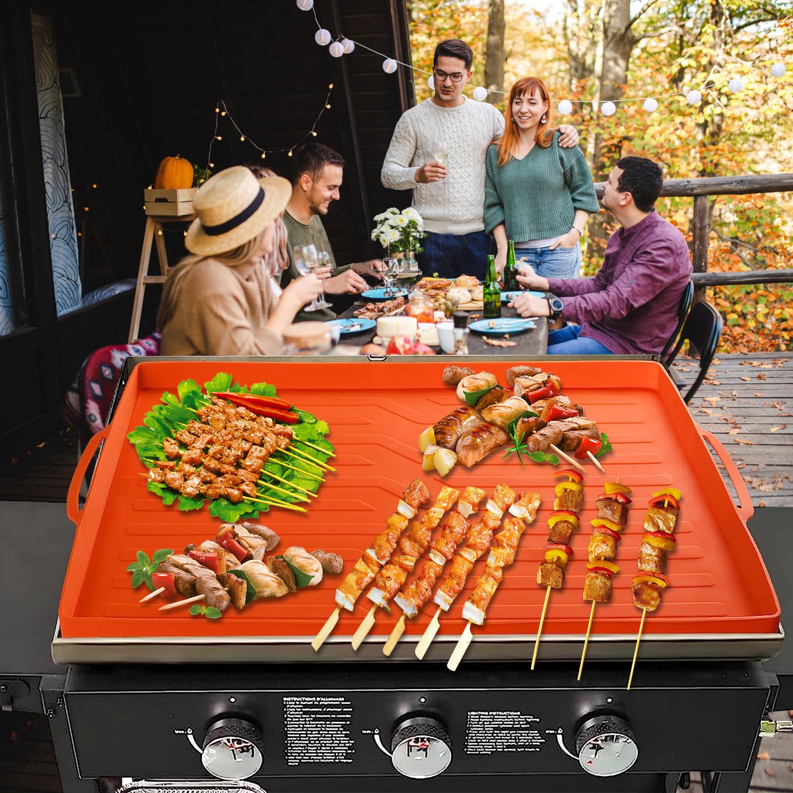Silicone Griddle Mat for Blackstone 36 Inch Griddle, Heavy Duty Food Grade Silicone Mat, Protect Griddle from Rodents, Insects, Debris, and Rust, All Season Cooking Protective Cover