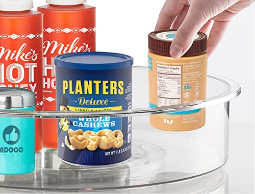 Adoco Lazy Susan Organizer, 12 inch Clear Lazy Susan Turntable Organizer for Cabinet - Kitchen Cabinet Organizer Pantry Organization and Storage