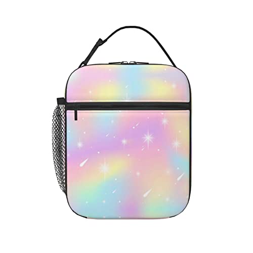 cuesr Tie Dye Lunch Box Kids Girls Boys Insulated Cooler Thermal Cute Lunch Bag Tote for School
