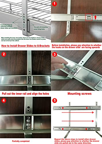 DINDON 2 Tier Pull Out Cabinet Organizer(11" W X 21" D ), Double Tier Wire Basket Slide Out Shelf Storage for Kitchen Base Cabinet Organization for Kitchen, Pantry, Bathroom, Chrome