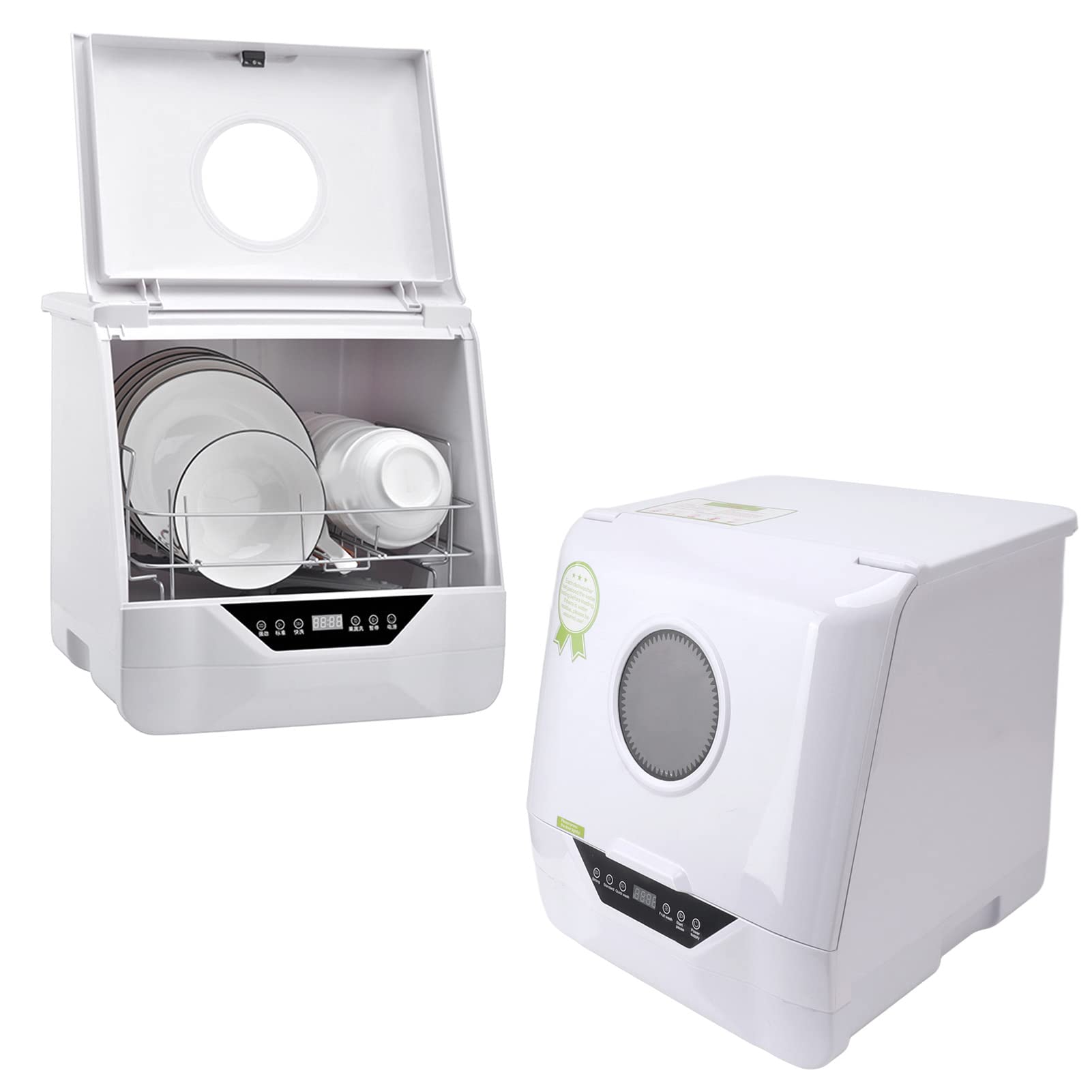Countertop Dishwasher Mini, Countertop Dishwashers 800W Automatic Proof Portable Mini Dishwasher Compact Dishwasher for Small Apartments Dorms Offices RV (US Plug 110V)