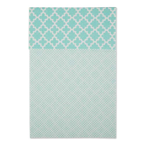 DII Fridge Liner Collection Non-Adhesive, Cut to Fit, 12x24, Aqua Lattice, 6 Piece