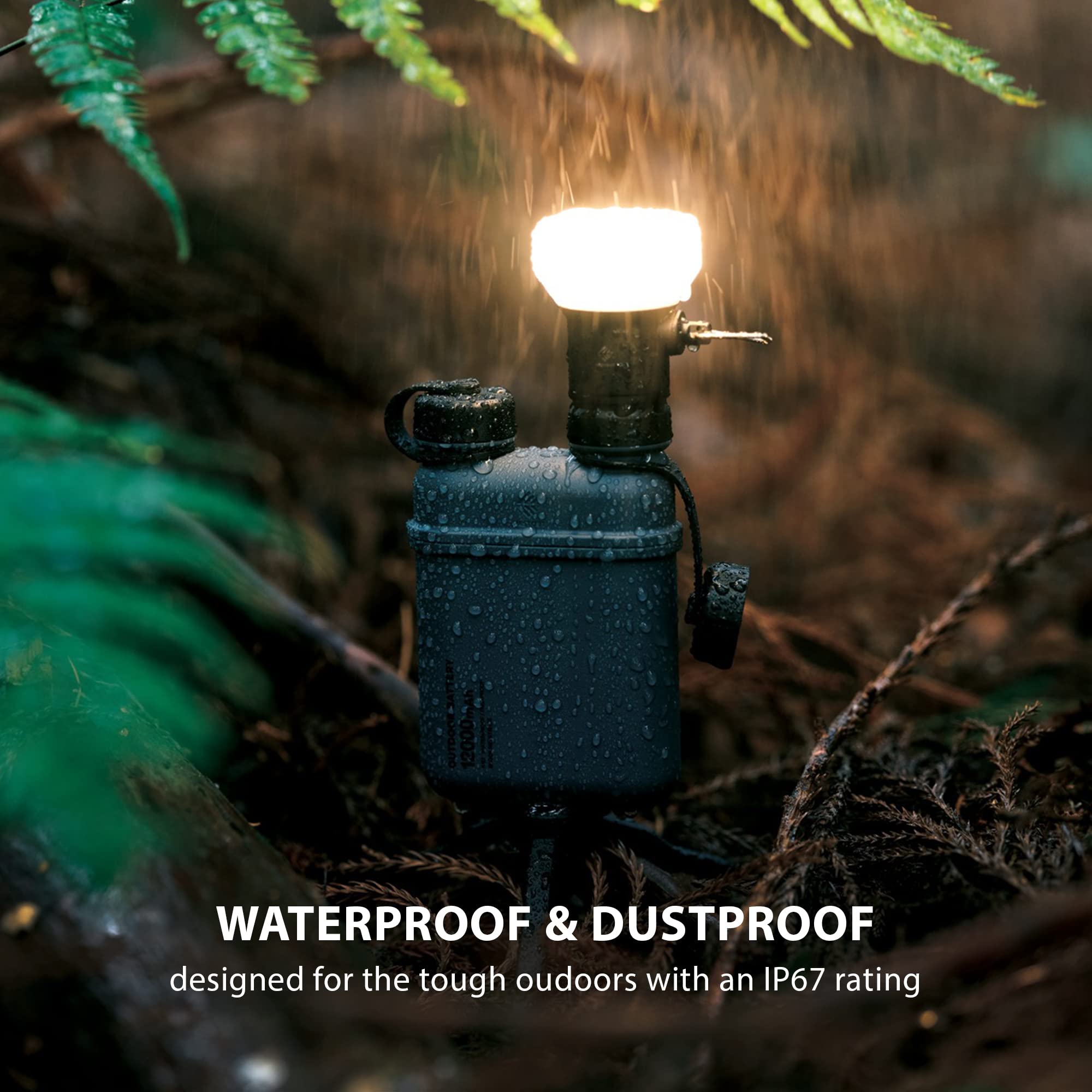 ELECOM NESTOUT 4-Panel Solar Panel Charger + 15000mAh Outdoor Power Bank (Black)