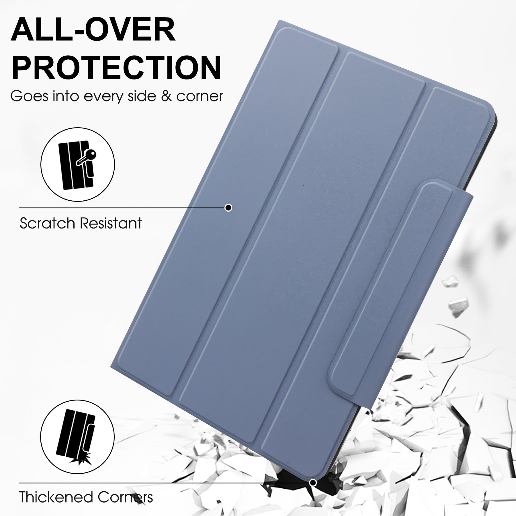HoYiXi Universal Case for 10.1 inch Tablet,Protective Tablet Cover for 9 inch, Foldable Stand Folio Tablet Case for and More 9"-10.1" inch Tablet -Black