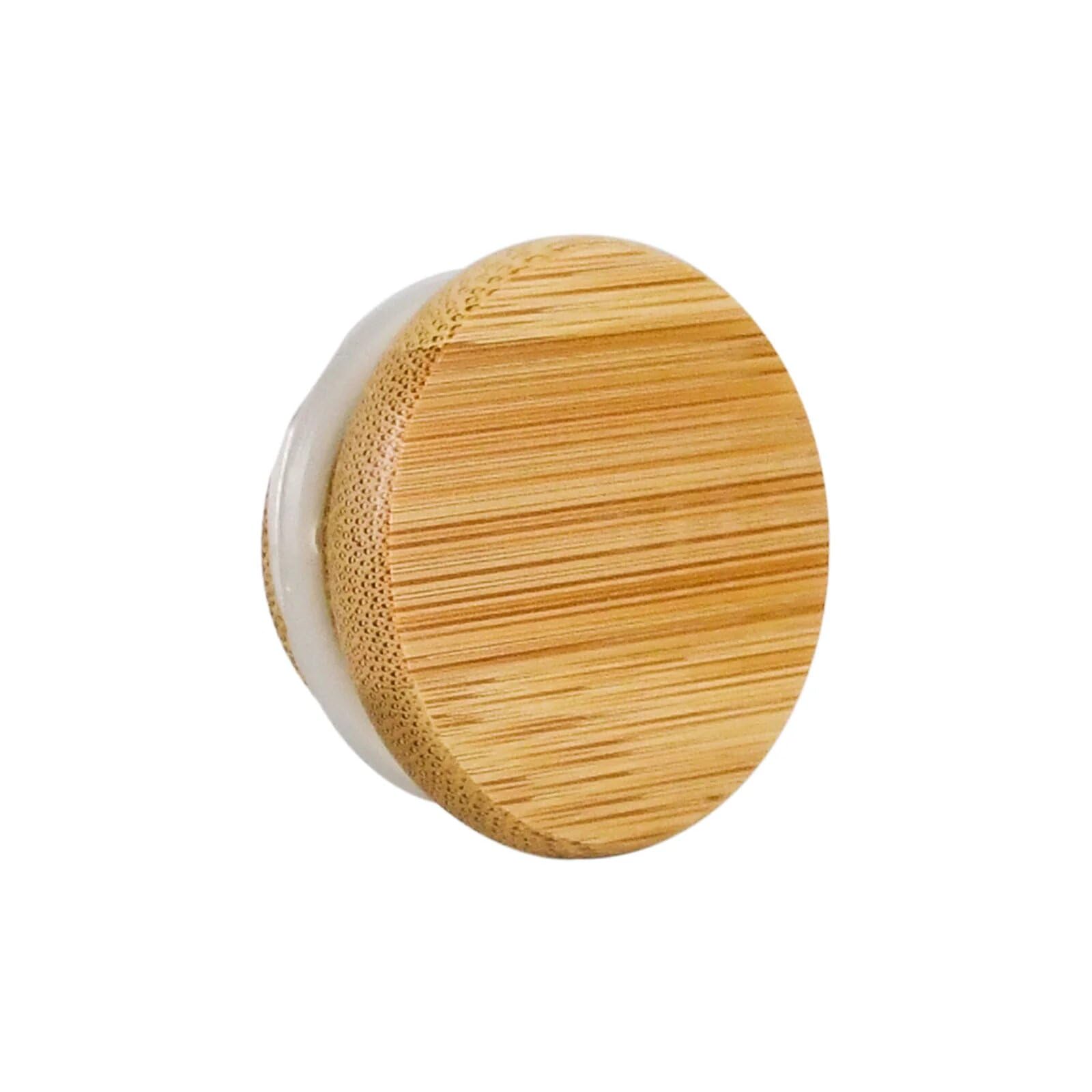 Human Objects 18oz/532ml Bamboo Lid Suction Glass Jars – 28 Grams - 40 Count Airtight Food Storage Containers, for Candles, Spices, Herbs, Serving Candy, Cookie, Rice, Food etc.