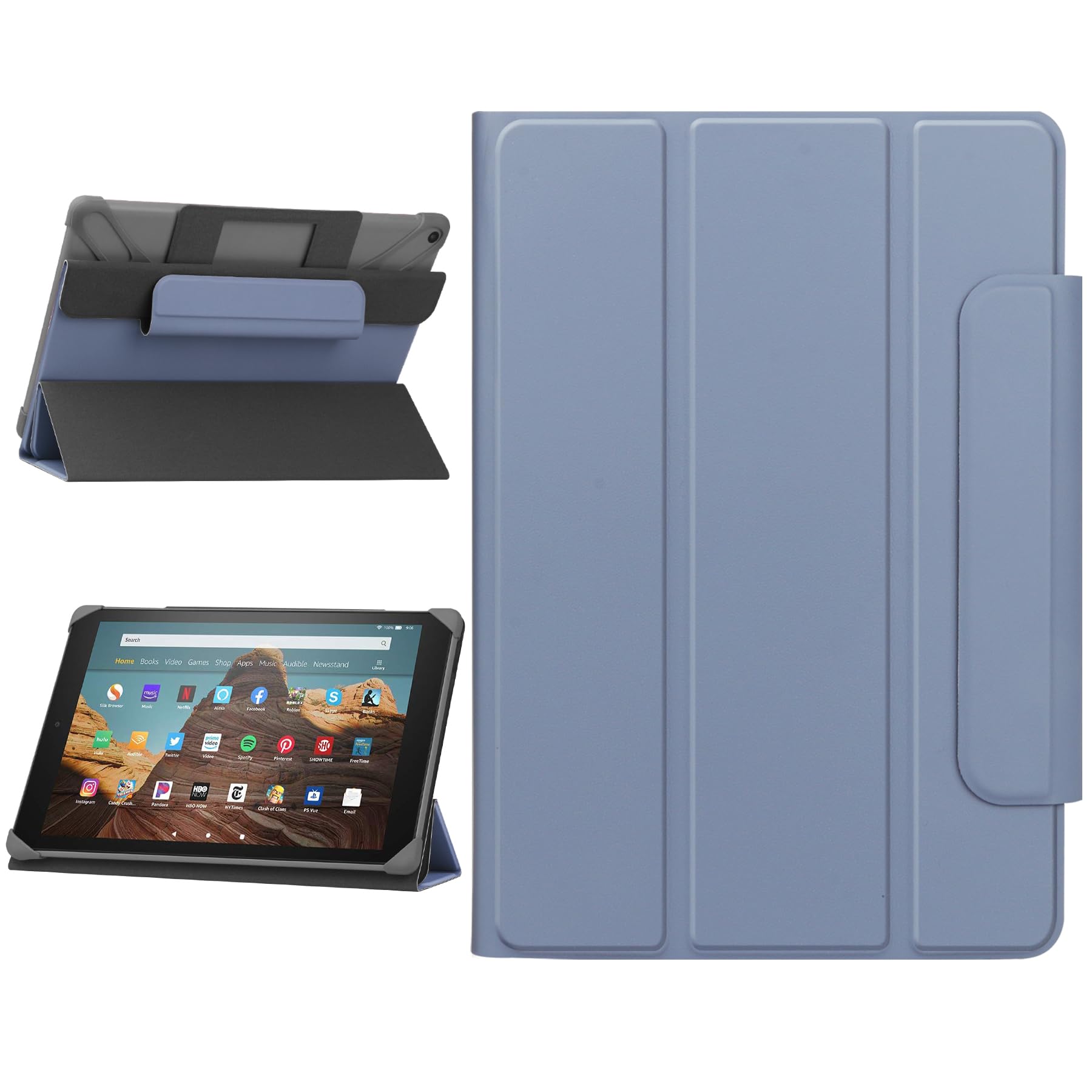 HoYiXi Universal Case for 10.1 inch Tablet,Protective Tablet Cover for 9 inch, Foldable Stand Folio Tablet Case for and More 9"-10.1" inch Tablet -Black