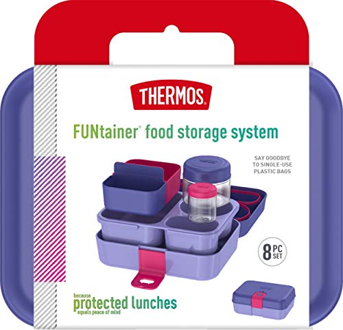 THERMOS Kids Freestyle Kit Purple Food Storage System, 8 piece set