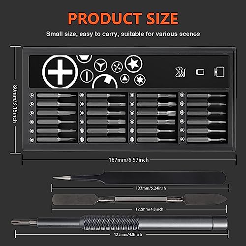 Screwdriver Set 50 in 1 Small Screwdriver Set With Case, Micro Screwdriver Set - Repair Kit for Computer, I Phone, Macbook, PS4, PS5, Xbox Controller Repair Kit