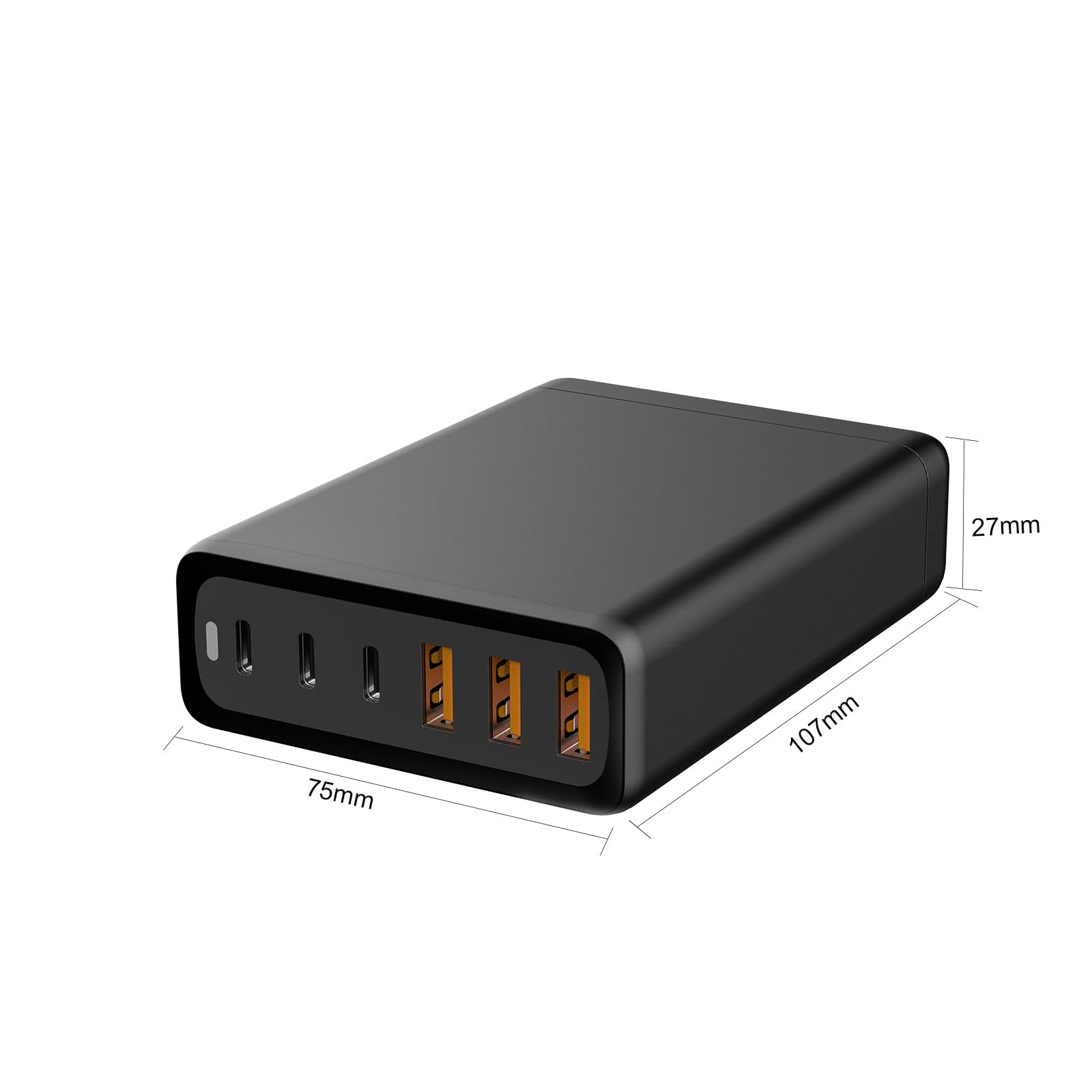 USB C Charger Block, Fast Charging Station,GaN 160w Multiple Port Fast Charging Station USB C Wall Charger Block Comaptible for MacBook Surface Thinkpad Dell Steam Deck iPad iPhone 14 13 12 Pro Max