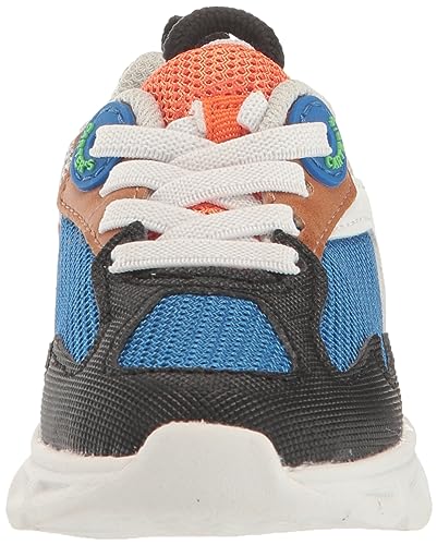 Carter's Kids Adusa Light-Up Sneaker, Blue/Orange, 12 US Unisex Toddler
