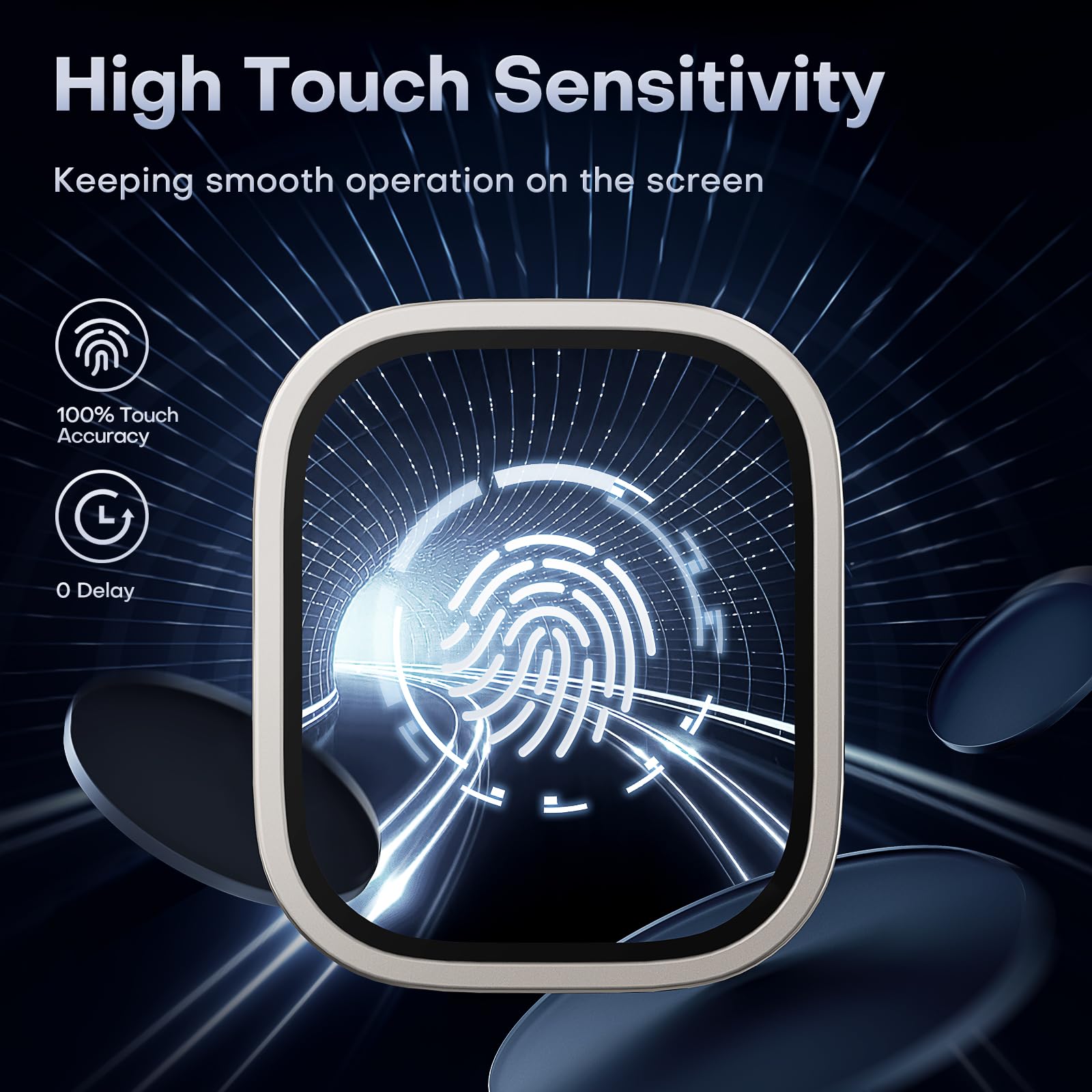 LϟK 2 Pack for Apple Watch Ultra 2 / Ultra Screen Protector 49mm - 9H Tempered Glass + Titanium Alloy Frame [Stay Original] Waterproof HD Glass Film for iWatch Ultra 49mm, Titanium