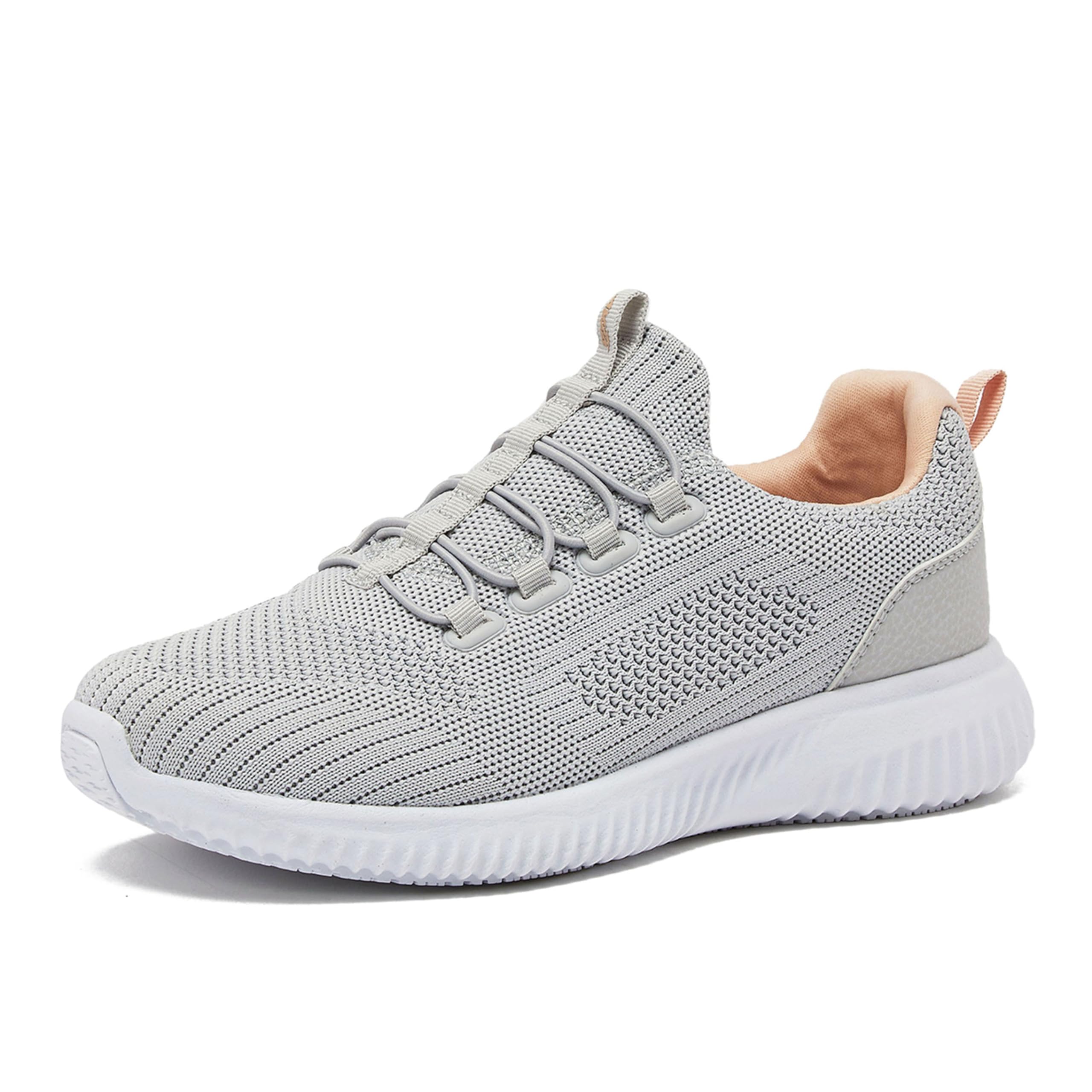 Avia Air Slip On Shoes for Women - Casual Comfortable Athletic Tennis Walking Sneakers for Women with Memory Foam - Silver Grey, 8 Medium