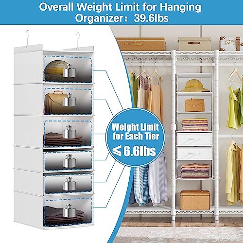 VIPEK V6E Heavy Duty Clothes Rack Large Garment Rack for Hanging Clothes, Portable Clothing Rack Metal Freestanding Closet Wardrobe System with Hanging Closet Organizer, Max Load 780 LBS, White
