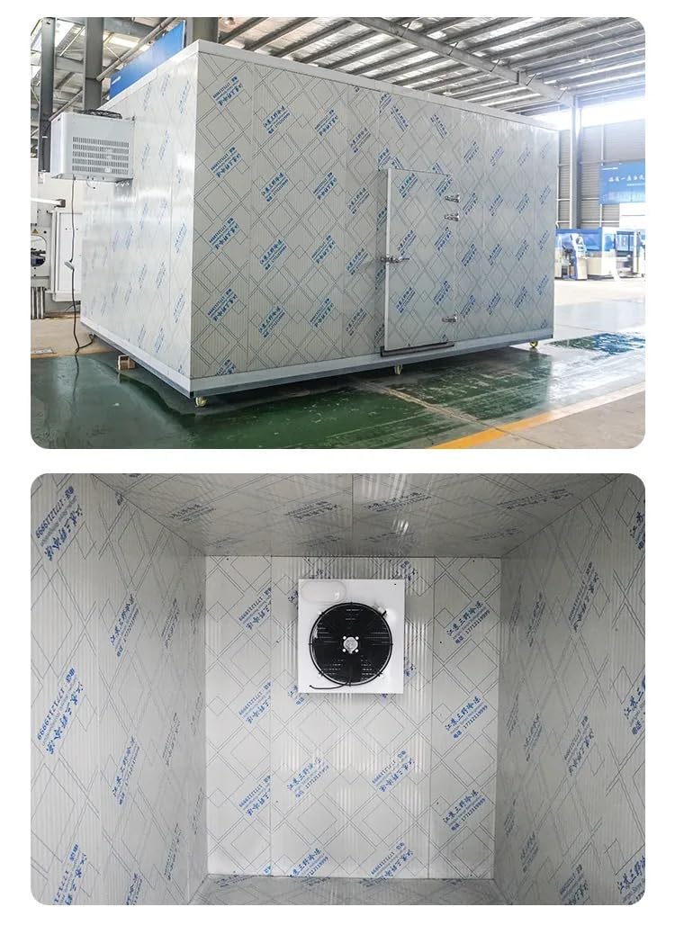 Kolice Commercial Portable Cold Room Freezer Room Fruit Keep Fresh Refrigerators-4 Wheels Included,15 Cubic Meters,Temperature:-8℉, Size:138"x79"x98",All-In-One Design