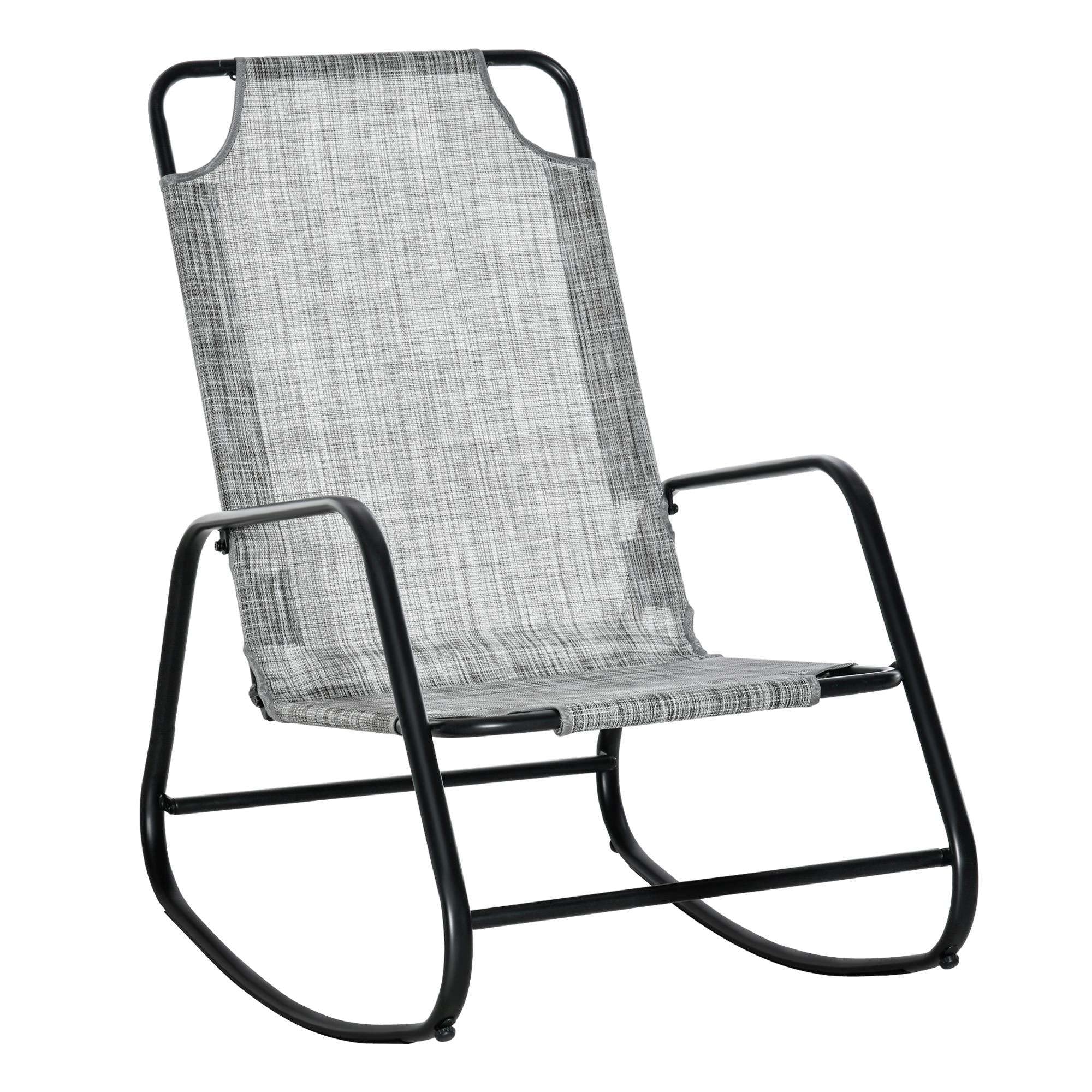 JHUS Garden Rocking Chair, Outdoor Indoor Sling Rocker for Patio Balcony Porch, Cream Padro Chair Rocking Chair Rocker Chair Rocker Camp Chair Rocker Recliner Rocking Camp Chair Rocking Chairs