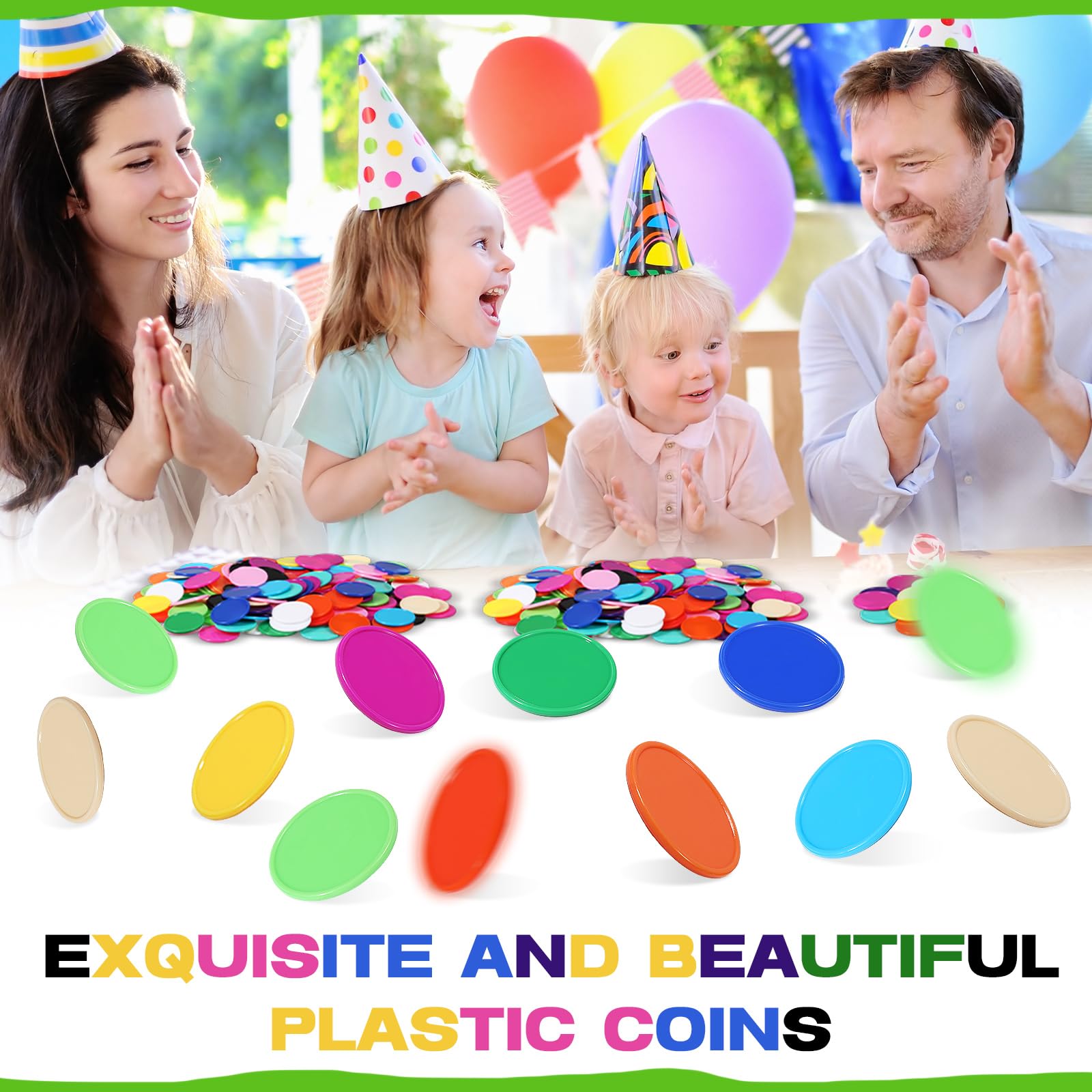 800 Pcs Plastic Poker Chips 1.45 Inch Game Chips Bulk Poker Card Game Chips 16 Colors Bingo Chips Blank Counting Chips for Adults Poker Game Counters Learning Math Counting Game Play
