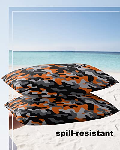 Meet 1998 Throw Pillow Covers 20x12 - Set of 2 Waterproof Pillow Cushion Cases,Camo Pillowcases Decorative Outdoor Pillow Cover for Sofa Couch Bedroom