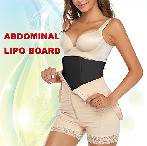Abdominal Board 360 Lipo Foam Ab Board Post Surgery Liposuction Waist Belly Wrap Board for Lipo Recovery (One Size, Black)