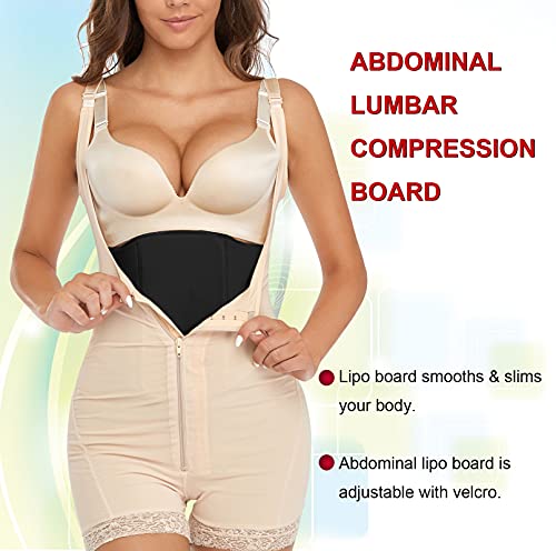 Abdominal Board 360 Lipo Foam Ab Board Post Surgery Liposuction Waist Belly Wrap Board for Lipo Recovery (One Size, Black)