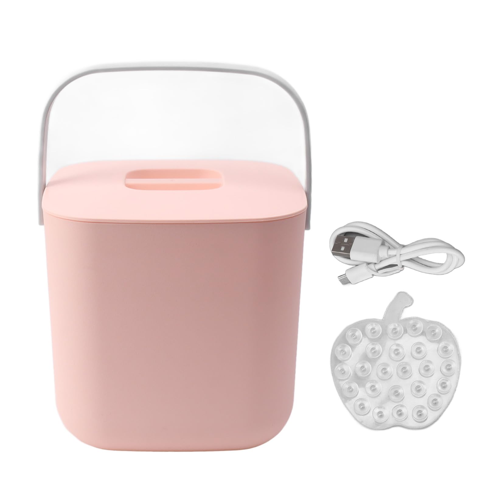 Rosvola Portable Countertop Dishwasher, 18W ABS PC Mini Dishwasher for Kitchen (Pink)