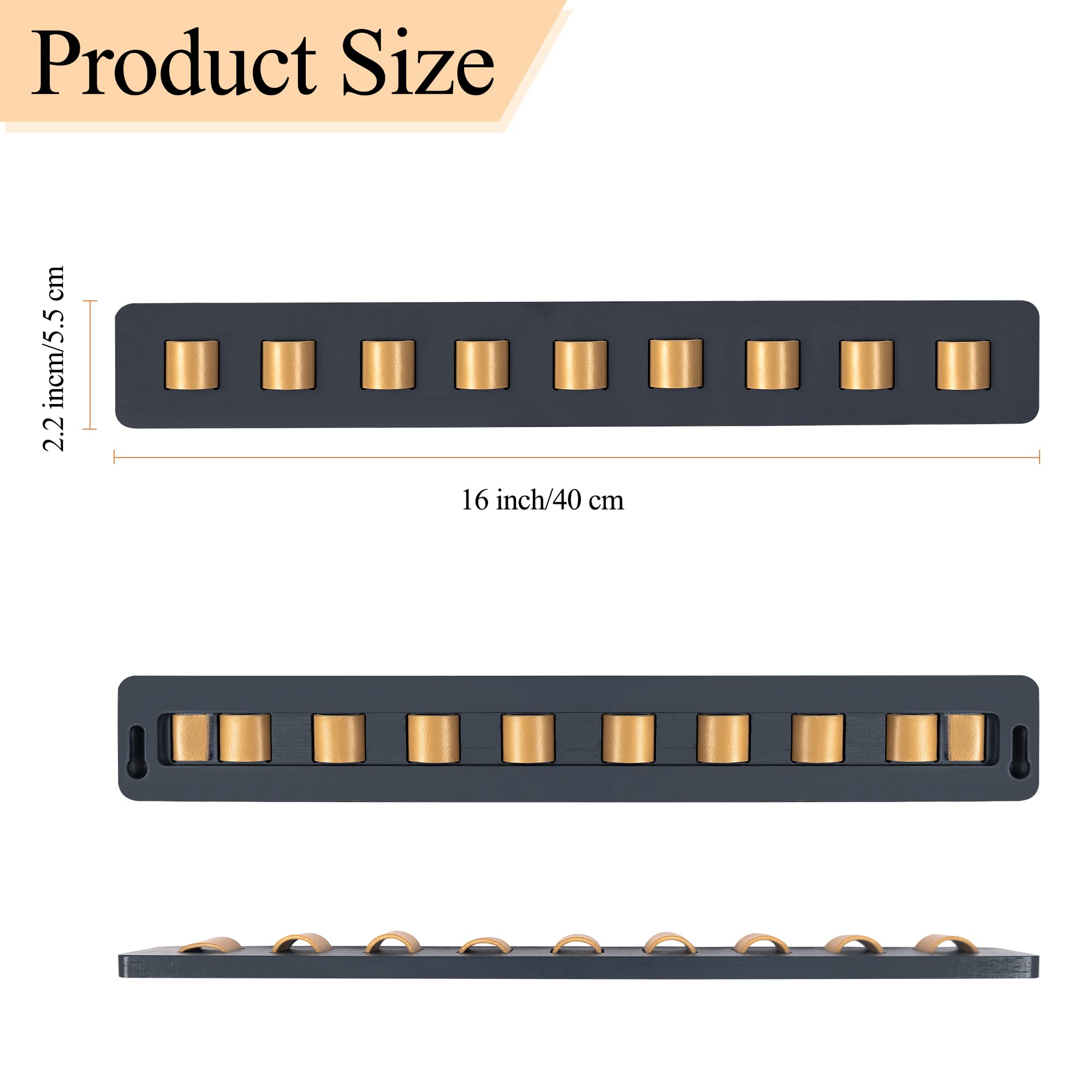 Owowong Sunglasses Organizer,Wood Storage Wall Mounted Eyewear Display,Hanging Sunglasses Storage Rack, Sunglass Holder for Living Room, Bedroom and Study, Home Decor, Black