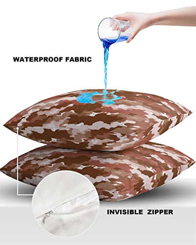Meet 1998 Throw Pillow Covers 16x16 - Set of 2 Waterproof Pillow Cushion Cases,Camouflage Netting Camo Pillowcases Decorative Outdoor Pillow Cover for Sofa Couch Bedroom