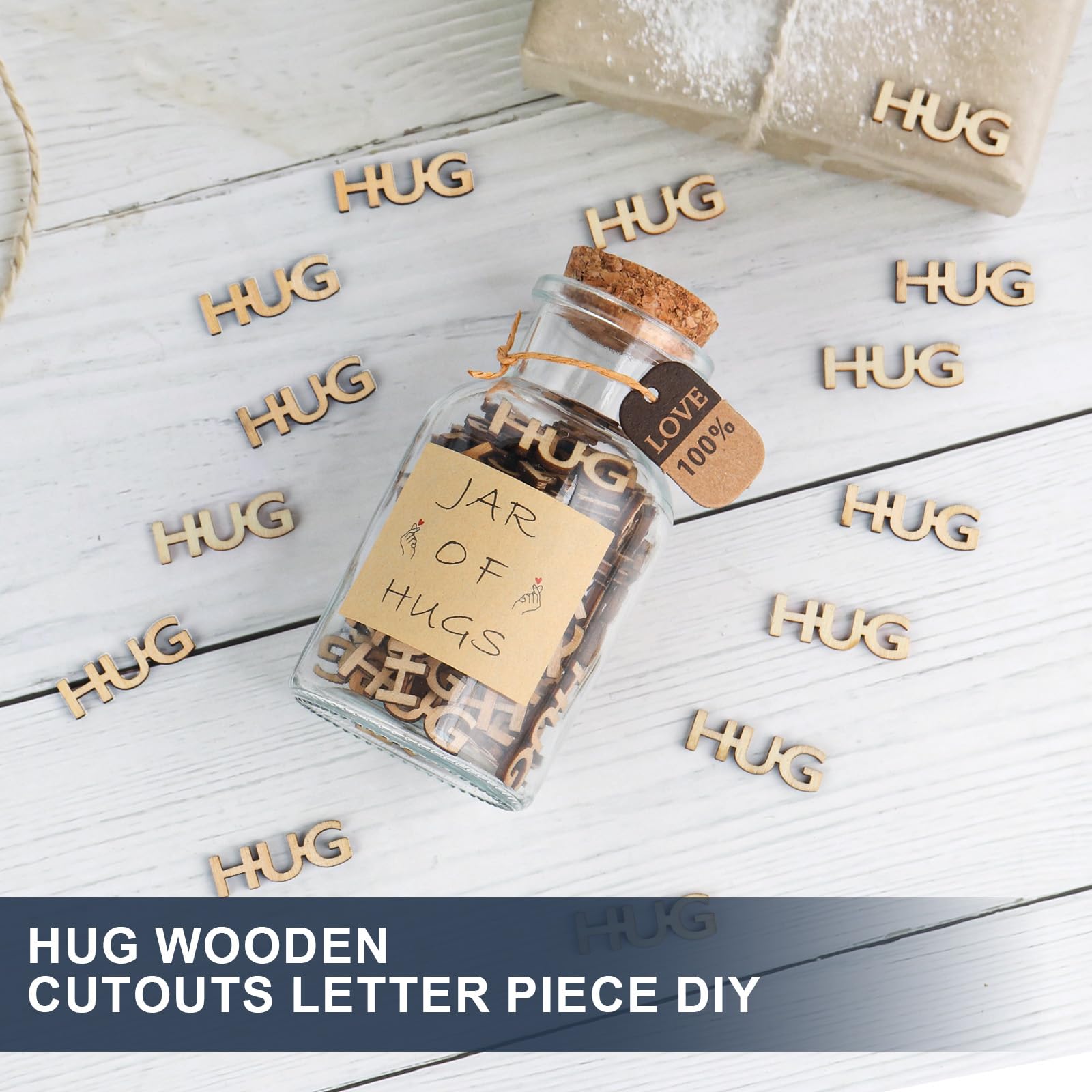 HUG in a Jar(7oz),Hug to Give Funny Gift Birthday Gift Christmas Gift;Hugs Gifts for Friend,Anniversaries Valentines Day. (HUG in a Jar)