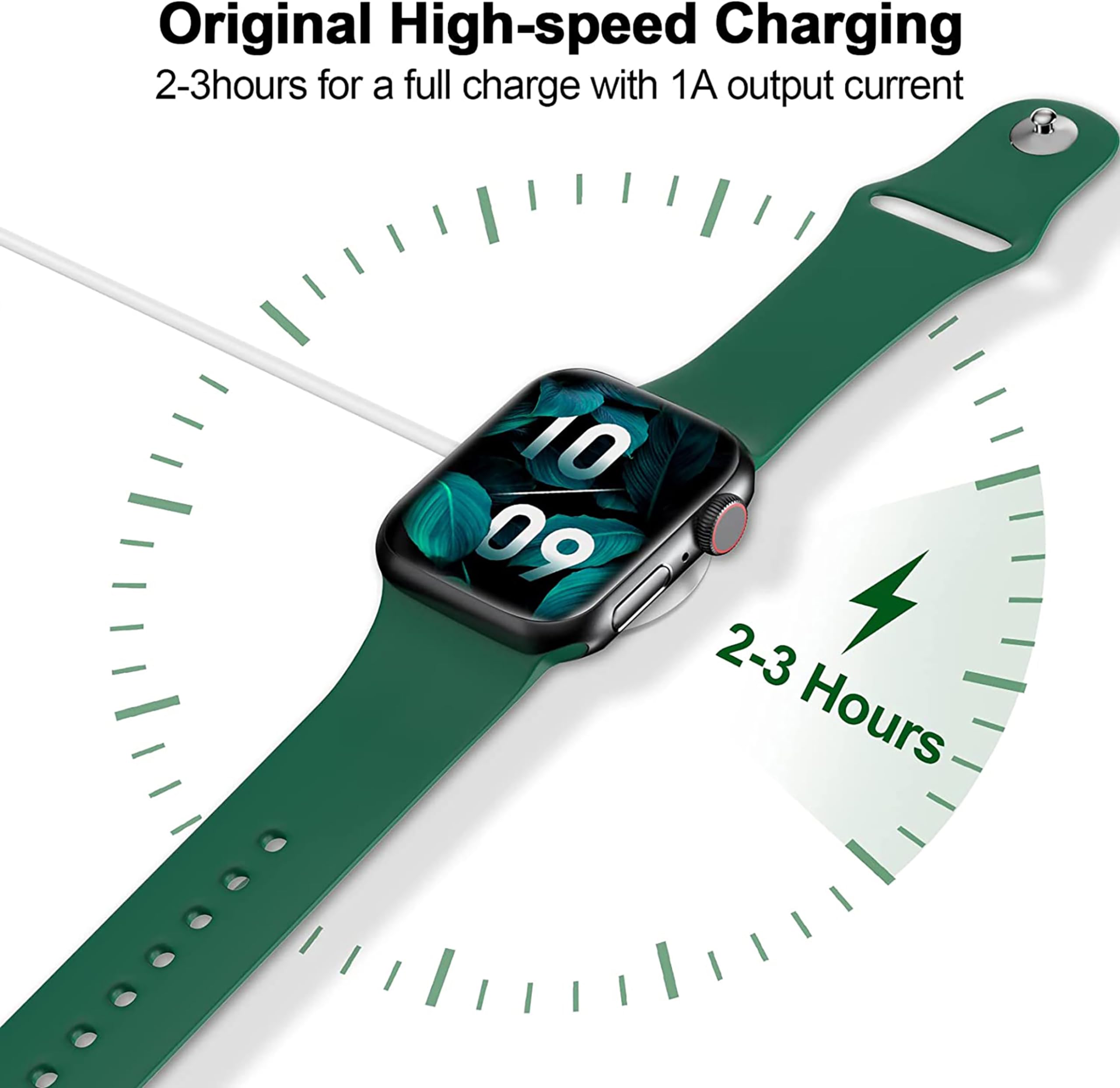 𝟐𝟎𝟐𝟓 𝐔𝐩𝐠𝐫𝐚𝐝𝐞𝐝 Magnetic Charging Cable for Apple Watch Charger,[USB C Port] Wireless iWatch Charger Cables Compatible with iWatch Series Ultra/10/9/8/7/6/SE/SE2/5/4/3/2[3.3FT/1M],White