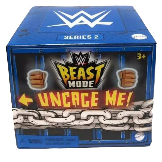 Mattel WWE Wrestling Series 2 Beast Mode Mystery Pack Blind Box with 1 Figure and 1 Beast (Pack of 3)