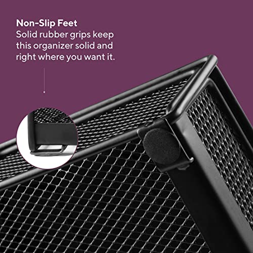 K-cup Coffee Pod Holder for Counter, Coffee Station for Keurig Pods - Coffee Bar Accessories - Caddy Dispenser with Sliding Drawer for Kitchen Organizer - Holds 36 Cups | The Mesh Collection, Black