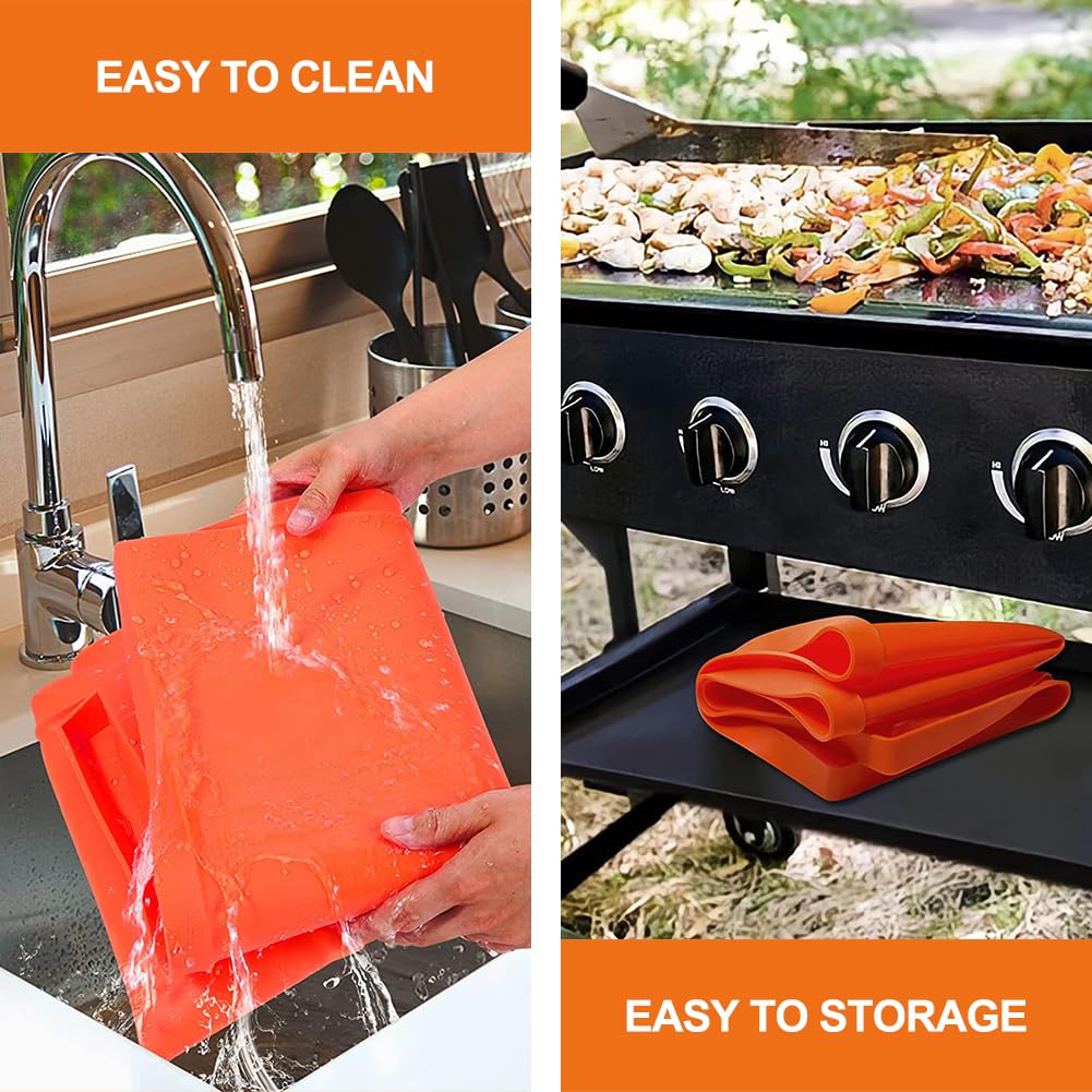 28" Silicone Griddle Mat for Blackstone 28in Griddle (Does not fit 28XL/Pro), Heavy-Duty Food Grade Silicone Grill Mat Blackstone Griddle Top Cover Keeps Flat Top Clean and Critter Free & Rust-Free