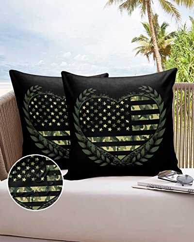 Meet 1998 Throw Pillow Covers 16x16 - Set of 2 Waterproof Pillow Cushion Cases,Camo Pillowcases Decorative Outdoor Pillow Cover for Sofa Couch Bedroom