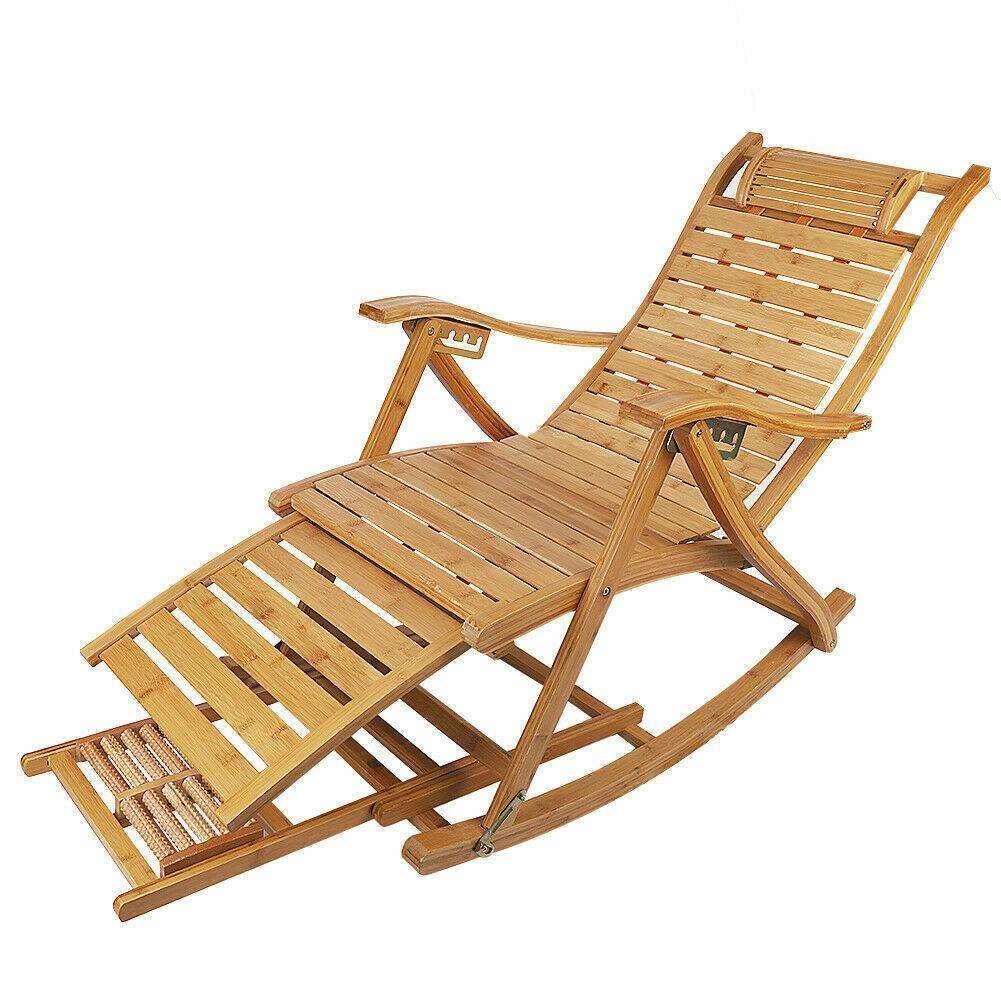 JHUS Balcony Folding Rocking Chair Minimalist Modern Bamboo Living Room Furniture Padro Chair Rocking Chair Rocker Chair Rocker Camp Chair Rocker Recliner Rocking Camp Chair Rocking Chairs