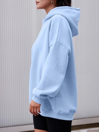 AUTOMET Womens Oversized Hoodies Fleece Sweatshirts Hooded Pullover 2025 Fashion Fall Clothes Trendy Outfits Winter Sweater LightBlue S