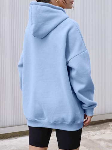 AUTOMET Womens Oversized Hoodies Fleece Sweatshirts Hooded Pullover 2025 Fashion Fall Clothes Trendy Outfits Winter Sweater LightBlue S