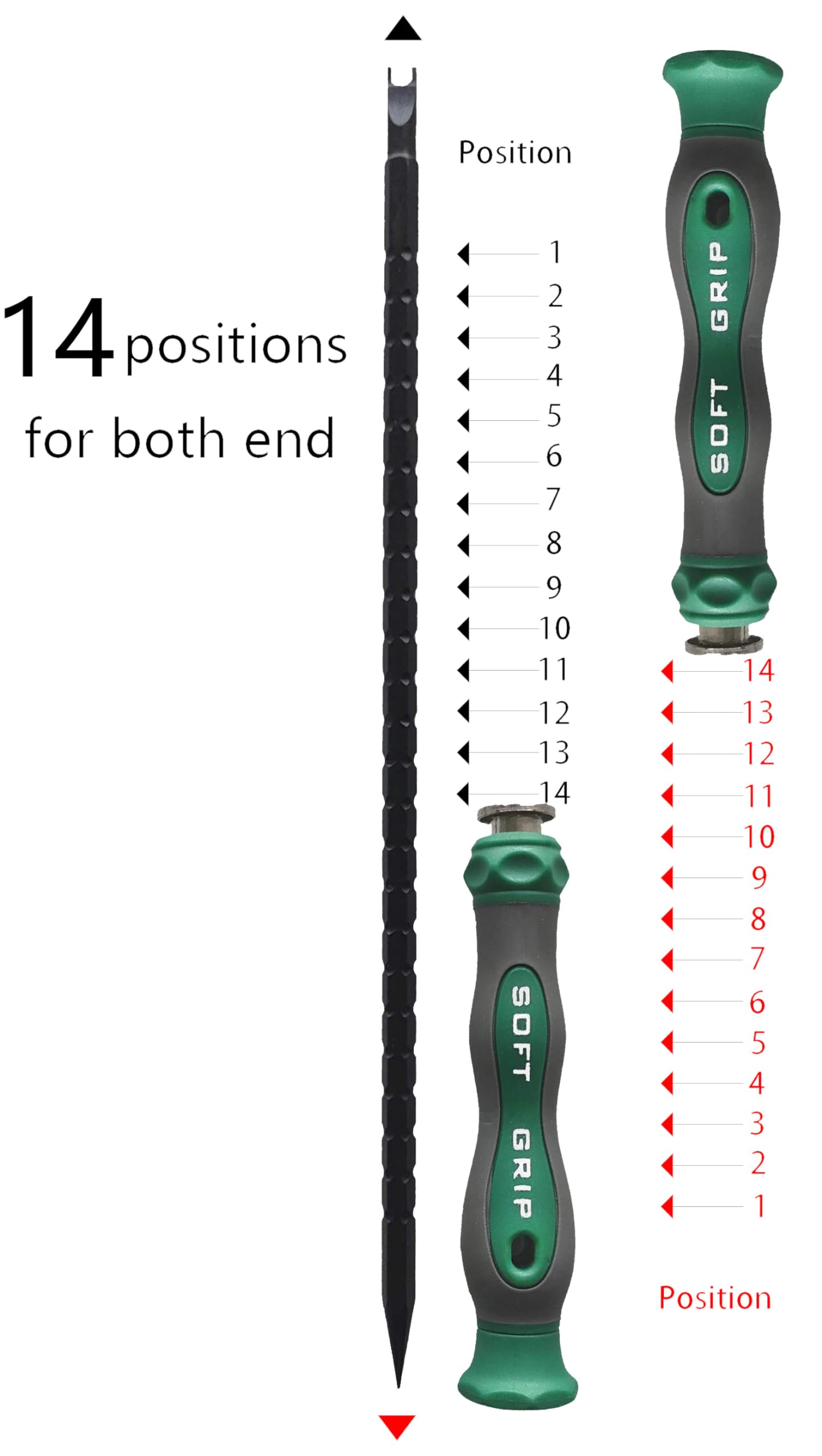 Professional Micro precision screwdriver set, 14-position adjustable shank, ultra slim tip, ergonomic grip, 16 in 1, chrome vanadium steel, for general repair, PC, laptop, tablet, phone, game consol