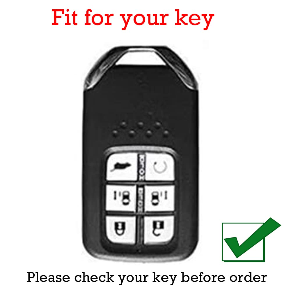 KUNIO Car Key Fob Cover Fit for Honda Honda Odyssey Freed Elysion Key Protective Cover Keychain TPU Key Holder Key Shell Car Accessories 6 Buttons White