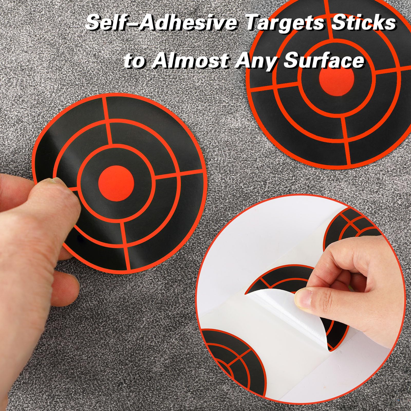 DECYOOL Shooting Targets, 3 Inch Splatter Paper Targets Self Adhesive Targets Stickers, Round Fluorescent Yellow Reactive Targets for Pistol, Rifle, BB Gun, Airsoft Shooting Outdoor and Indoor