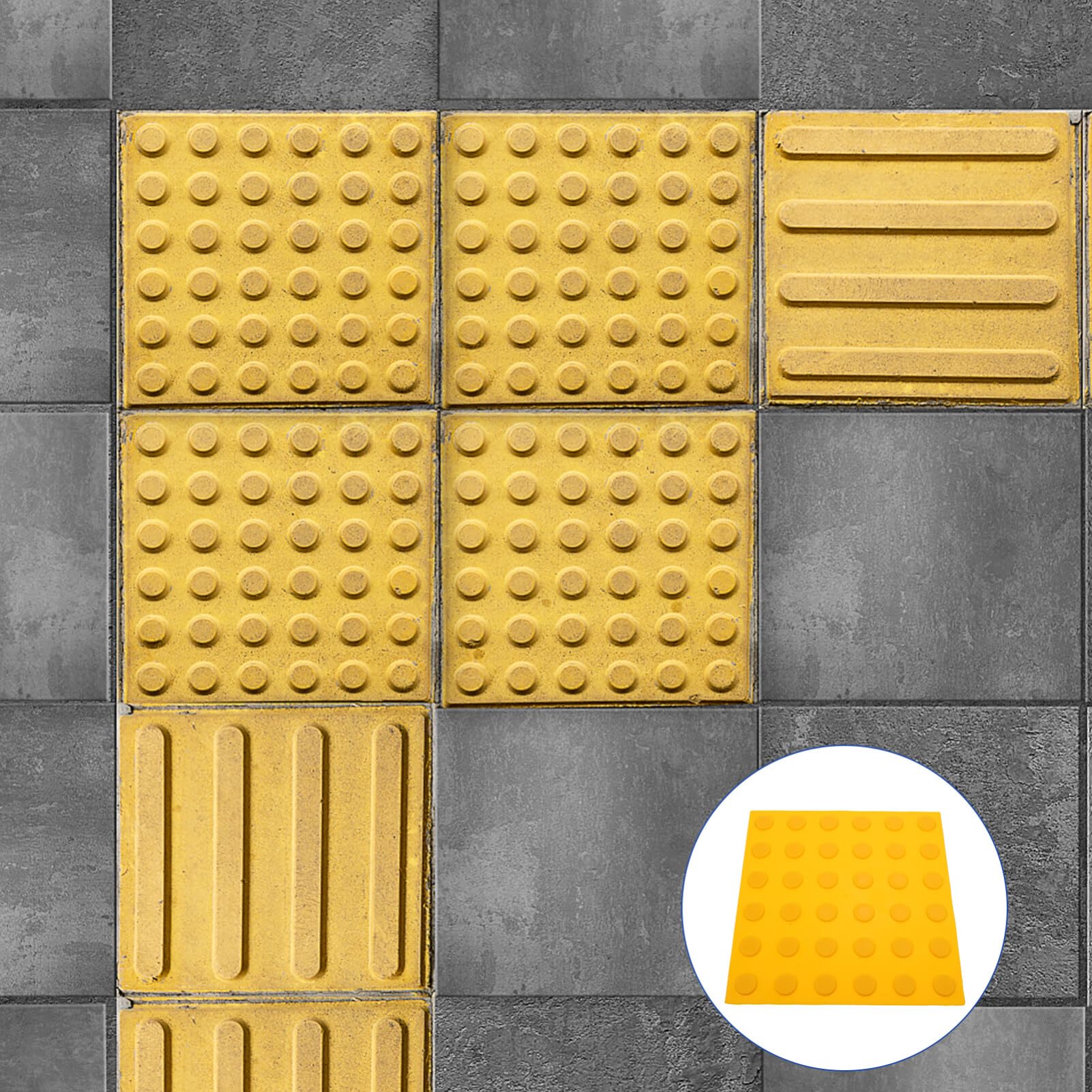 BESPORTBLE 10 Pcs Blind Brick Outdoors Stickers Decorative Blinds Decorative Stickers Tactile Paving Tiles Plastic Blind Floor Tiles Blind Tracks Brick Practical Blind Brick Blind Road Supply