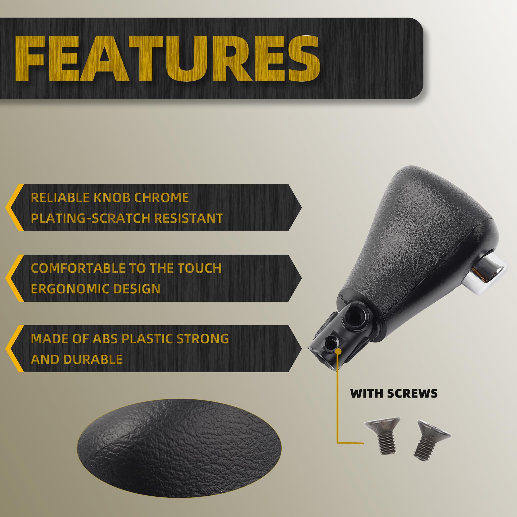 Dasbecan Gear Shifter Knob Compatible with Honda Accord 2003-2006 Automatic Shift Handle Replaces 54131-SDA-A51