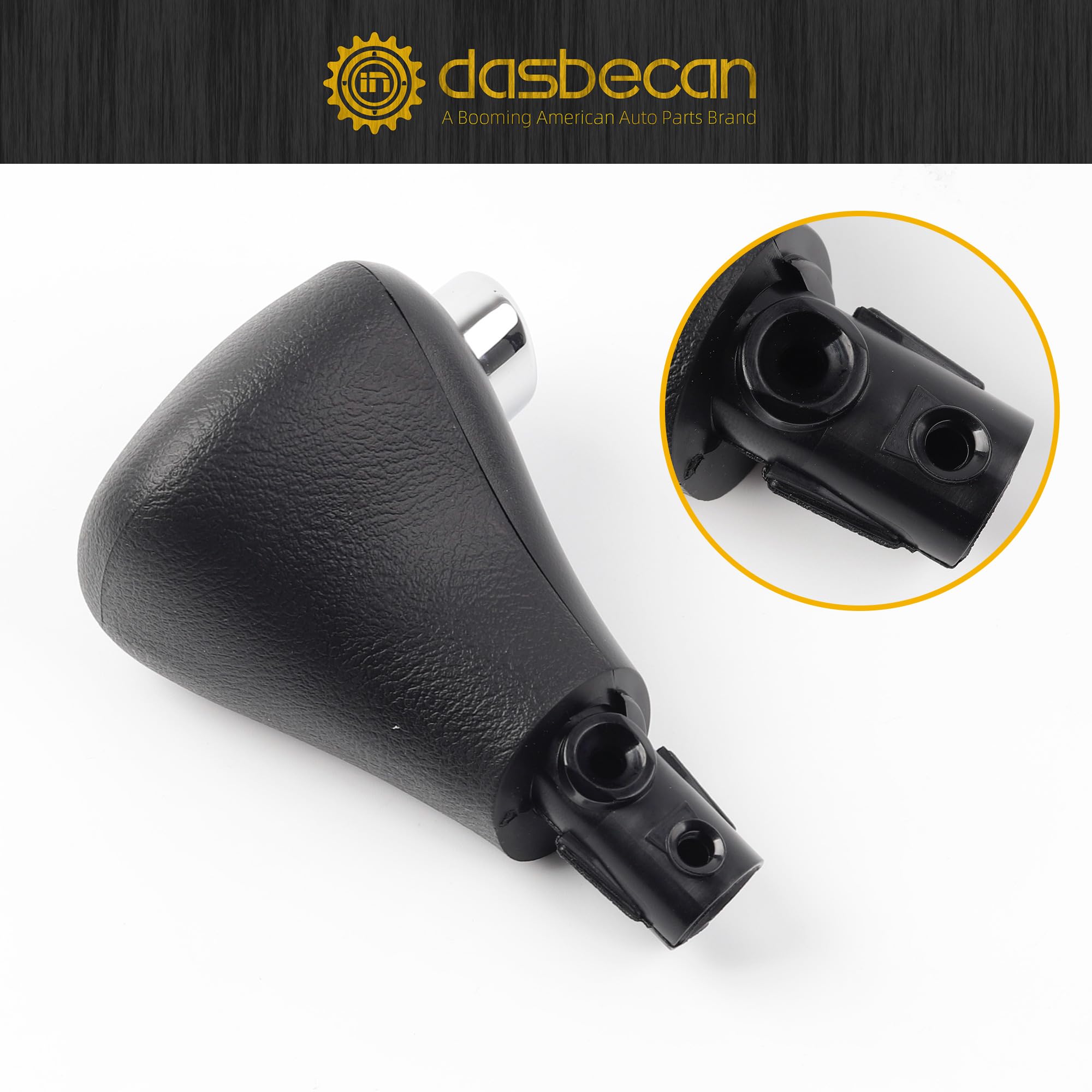 Dasbecan Gear Shifter Knob Compatible with Honda Accord 2003-2006 Automatic Shift Handle Replaces 54131-SDA-A51