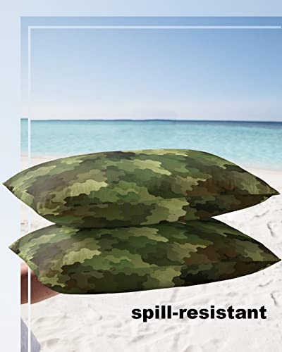 Meet 1998 Throw Pillow Covers 20x12 - Set of 2 Waterproof Pillow Cushion Cases,Camo Pillowcases Decorative Outdoor Pillow Cover for Sofa Couch Bedroom