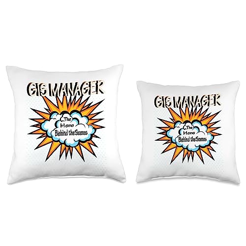 GIS MANAGER Gifts GIS Manager-Funny Hero Job Throw Pillow, 16x16, Multicolor