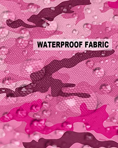 Funnywall88 Waterproof Throw Pillow Covers Set of 2 Camouflage Netting Camo Pink Couch Pillow Cases Outdoor Sofa Cushion Cover Home Decor for Bed Living Room, 20" x 12"