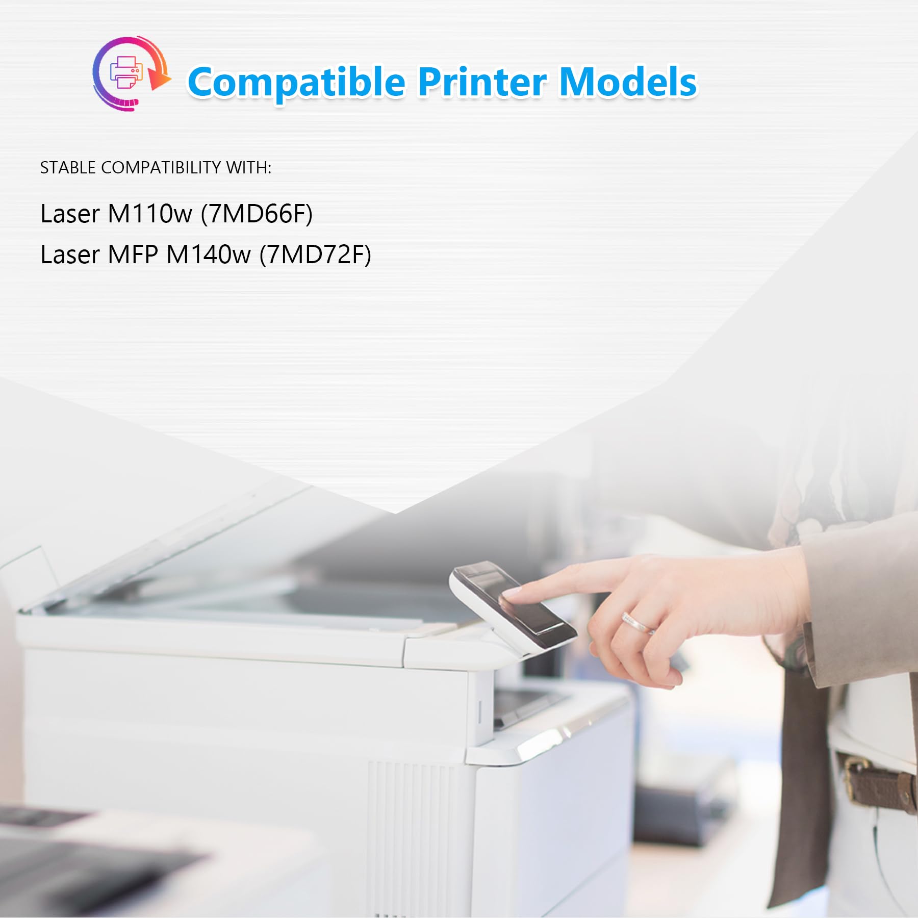 (with Chip) 141A Black Toner Cartridge, W1410A 2 Pack: 141A Toner Replacement for HP 141A Toner Compatible with Compatible with Laser M110w (7MD66F), Laser MFP M140w (7MD72F) Printer | 141A W1410A