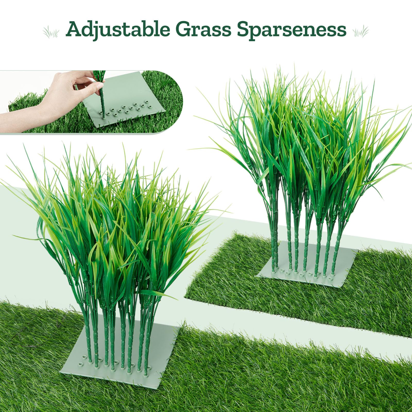 Dog Pee Post for Guiding Dog Urination and Prevent Urine Splash, Reusable Artificial Grass Plants for Indoor and Outdoor Dog Potty Training 1set 8pcs