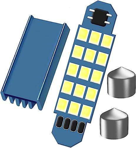 ZKFAR Pack-2 42mm LED Bulbs Extremely Bright, 3014 Chipsets 400LM for LED Interior Dome Map Door Lights Bulbs (White)