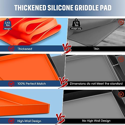 28-Inch Silicone Griddle Cover for Blackstone - Stain and Rust Protection - Perfect Fit and Easy to Clean Blackstone Griddle Cover